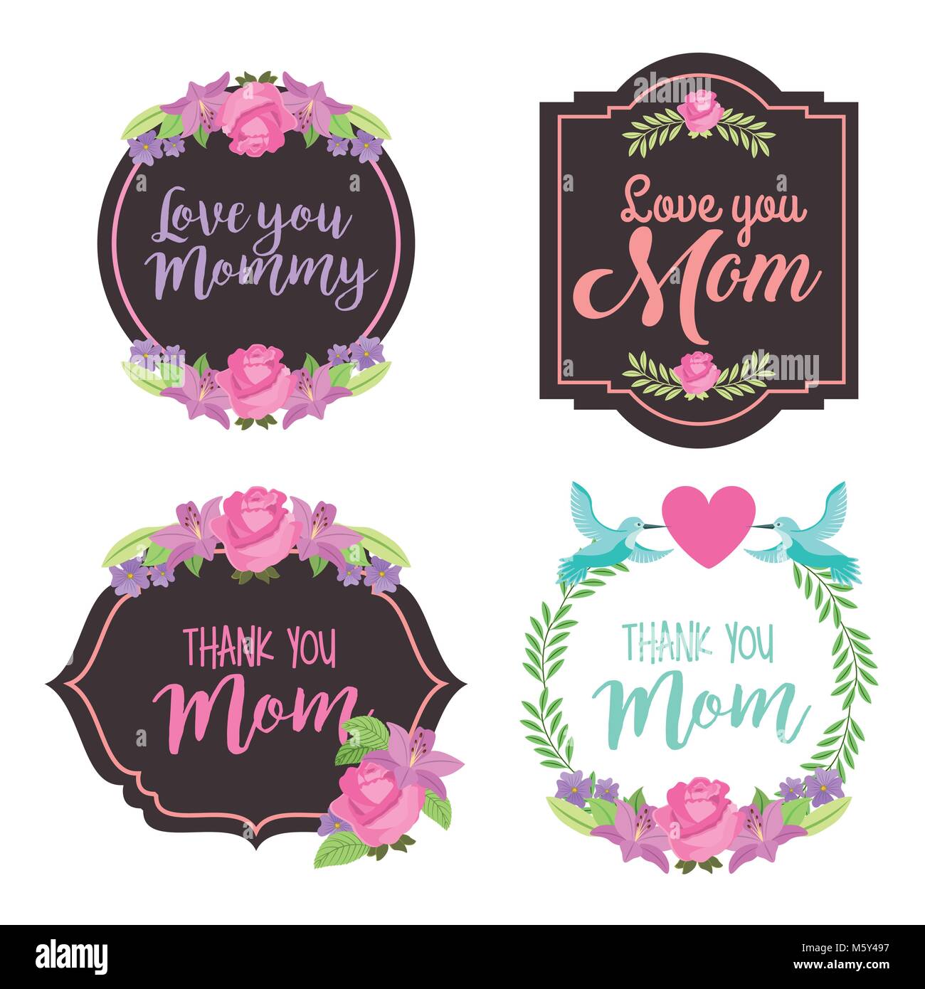 Mothers day concept space Stock Vector Images - Alamy