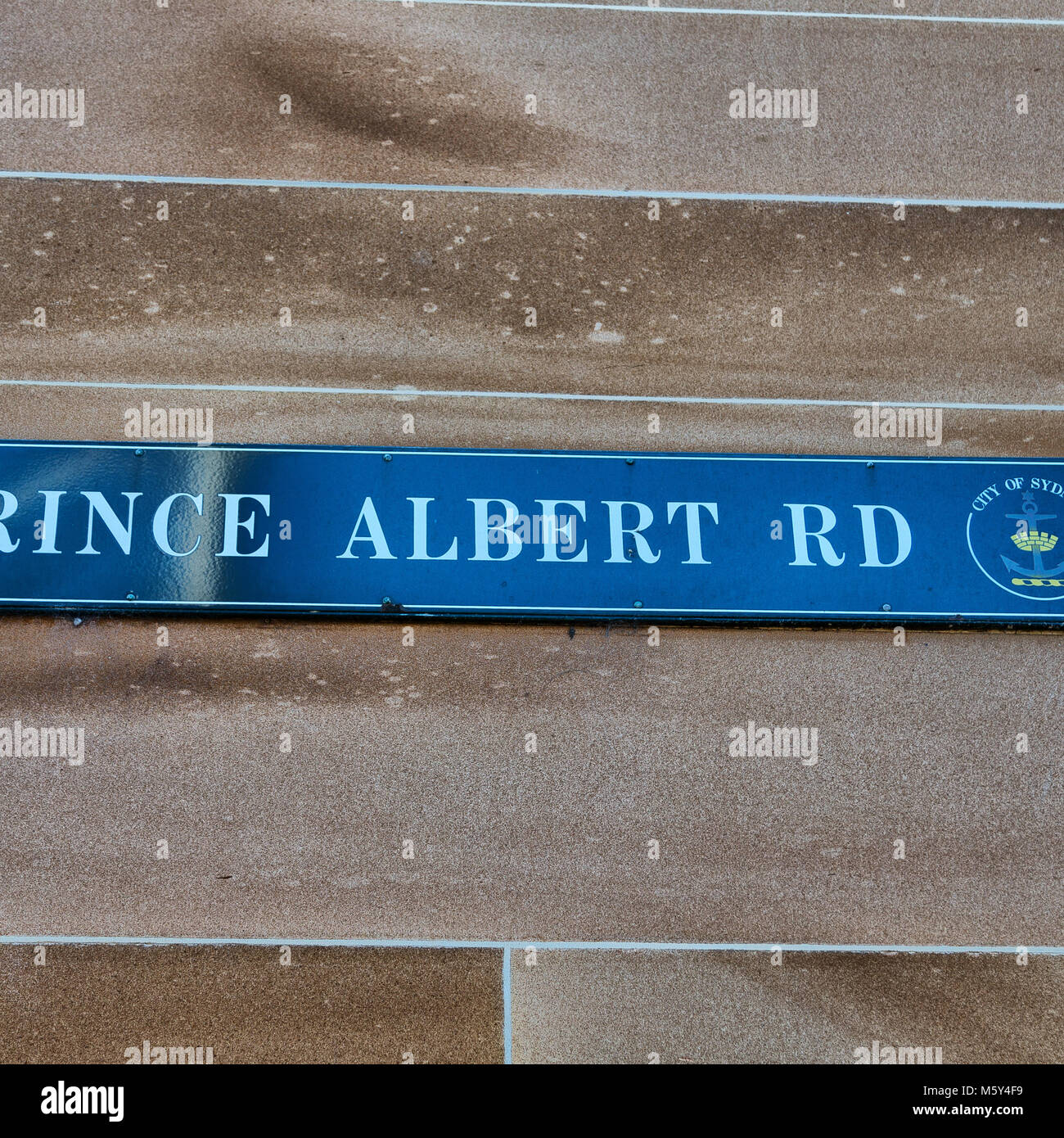 in australia sidney the sign of prince albert street in the wall Stock ...