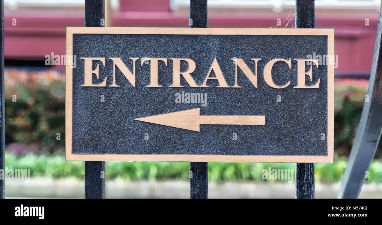 in australia the sign of entrance in the background Stock Photo - Alamy