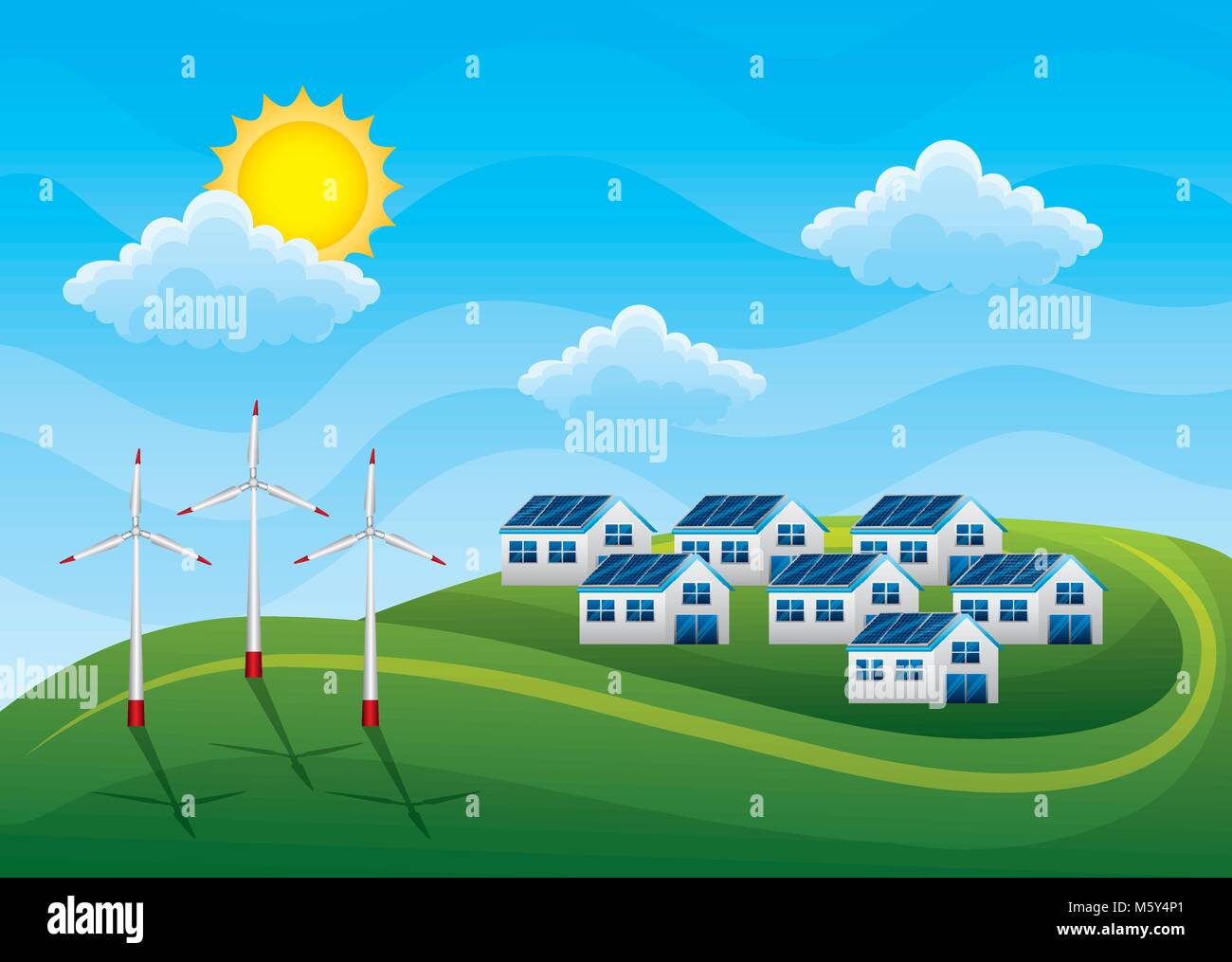 Spain solar plant Stock Vector Images - Alamy