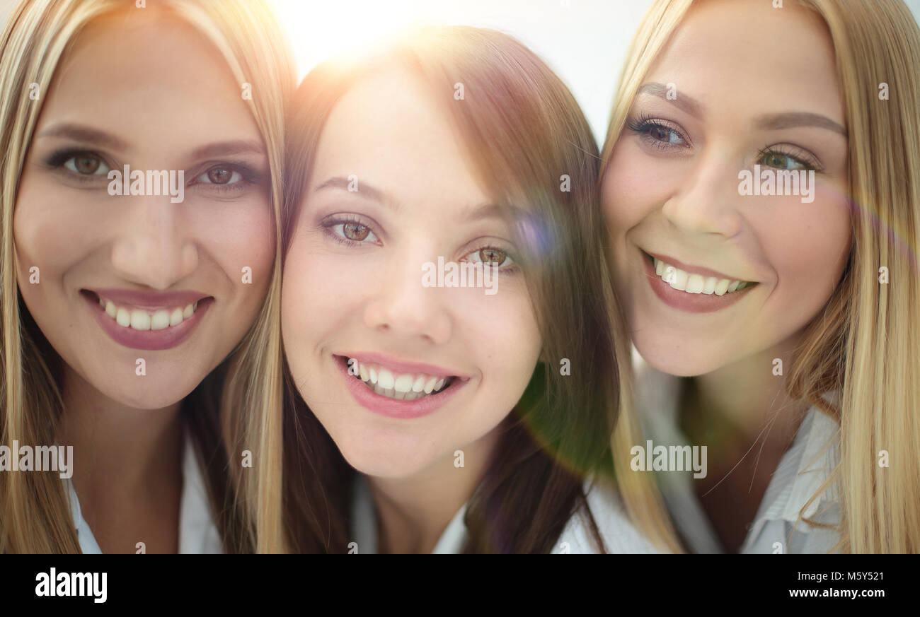 closeup portrait of three nurses Stock Photo - Alamy