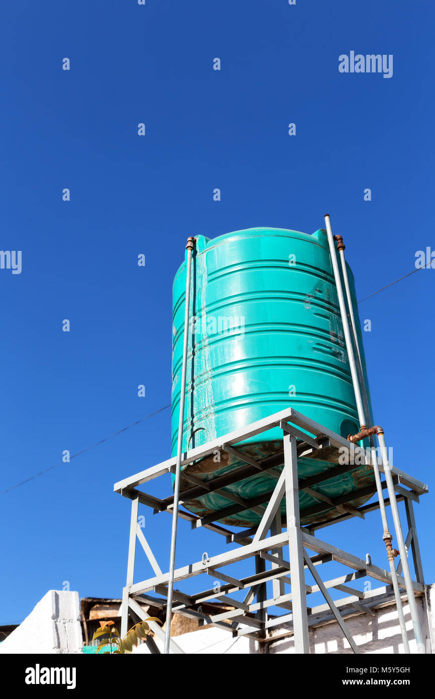 Building exterior roof top water storage tank hi-res stock photography ...