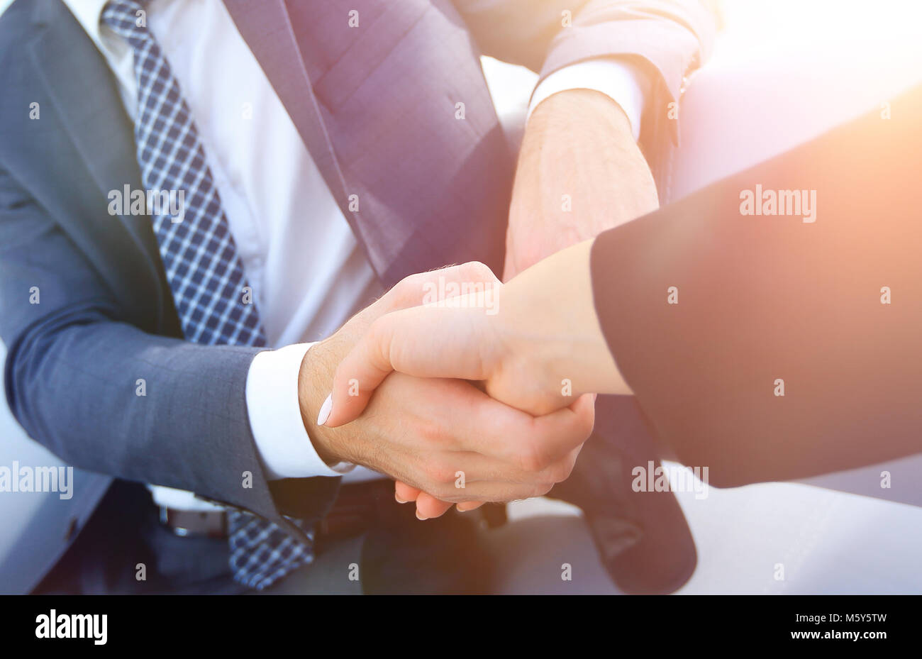 Business handshake ,congratulations or Partnership concept Stock Photo ...