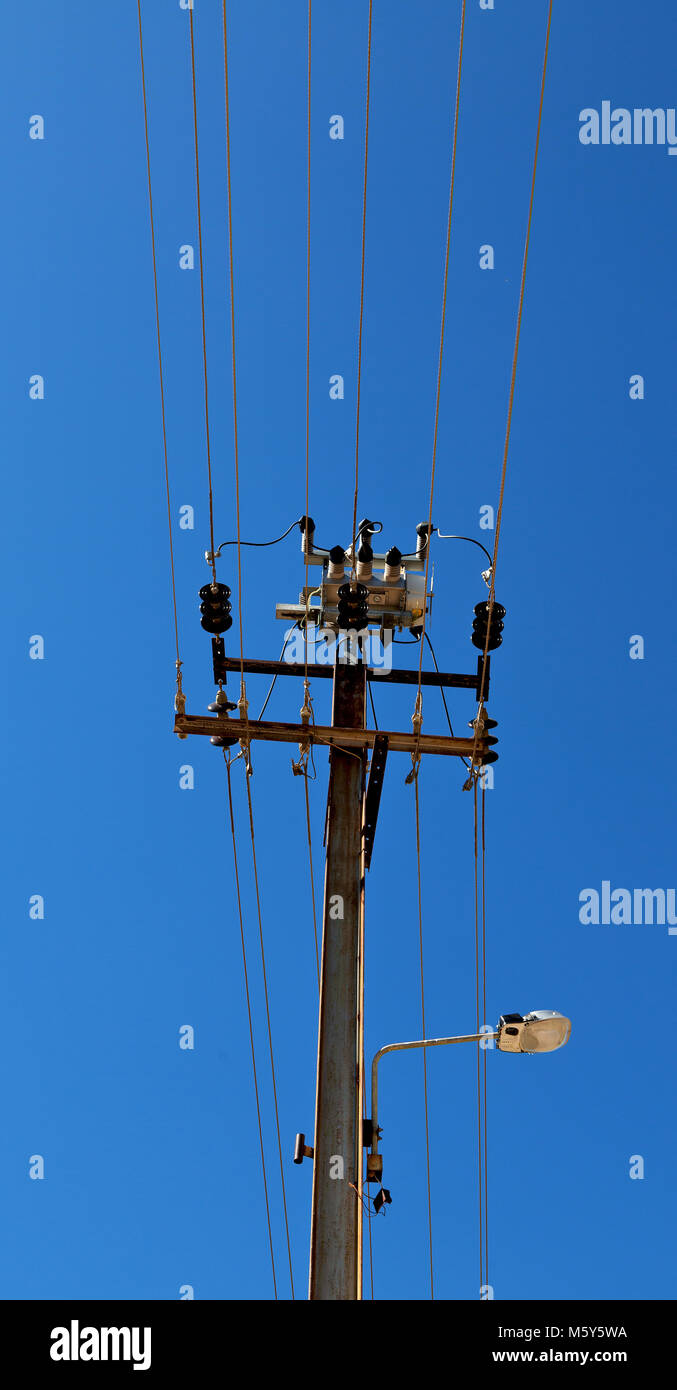 in australia the concept of power line with electrical pole in the ...