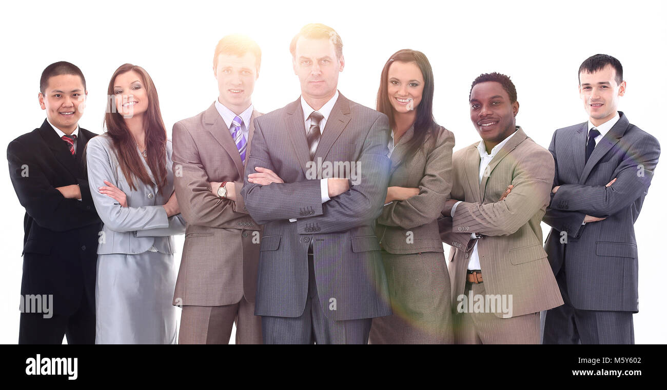 Group portrait friendly successful multinational hi-res stock ...