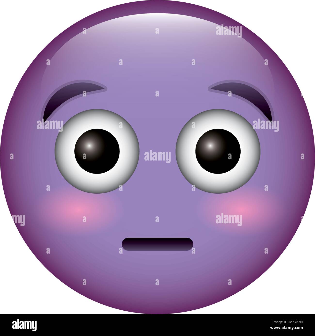 purple emoticon cartoon face surprised Stock Vector Image & Art - Alamy