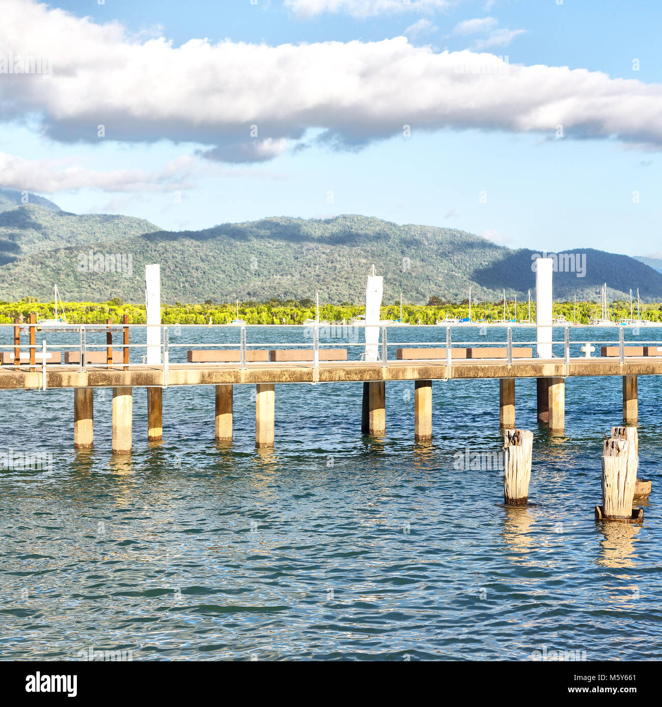 in australia pier for the boat and tourist in the ocean Stock Photo - Alamy
