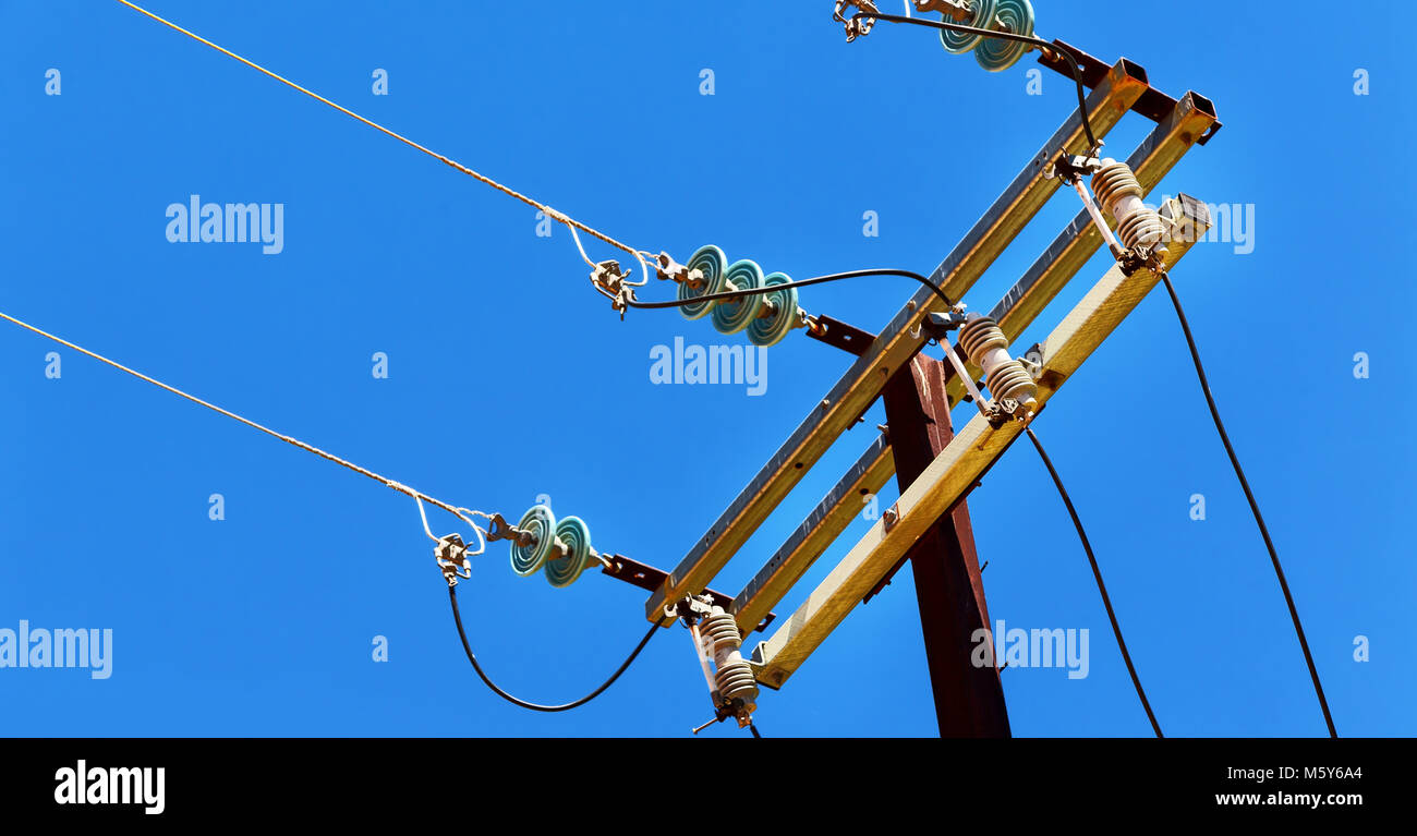 in australia the concept of power line with electrical pole in the ...