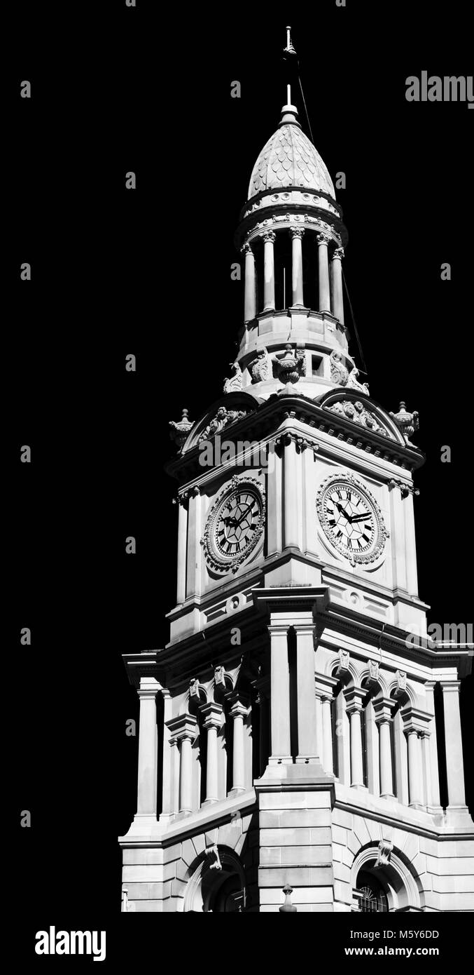 in australia sydney the antique clock tower Stock Photo - Alamy