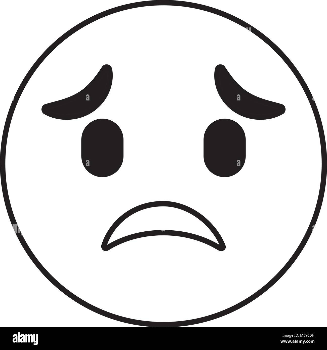 emoticon cartoon face sad expression Stock Vector Image & Art - Alamy