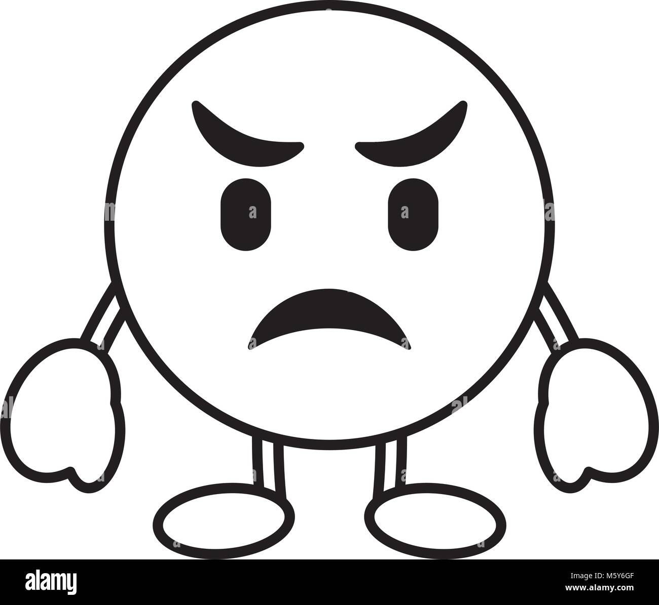 emoticon cartoon face angry character Stock Vector Image & Art - Alamy