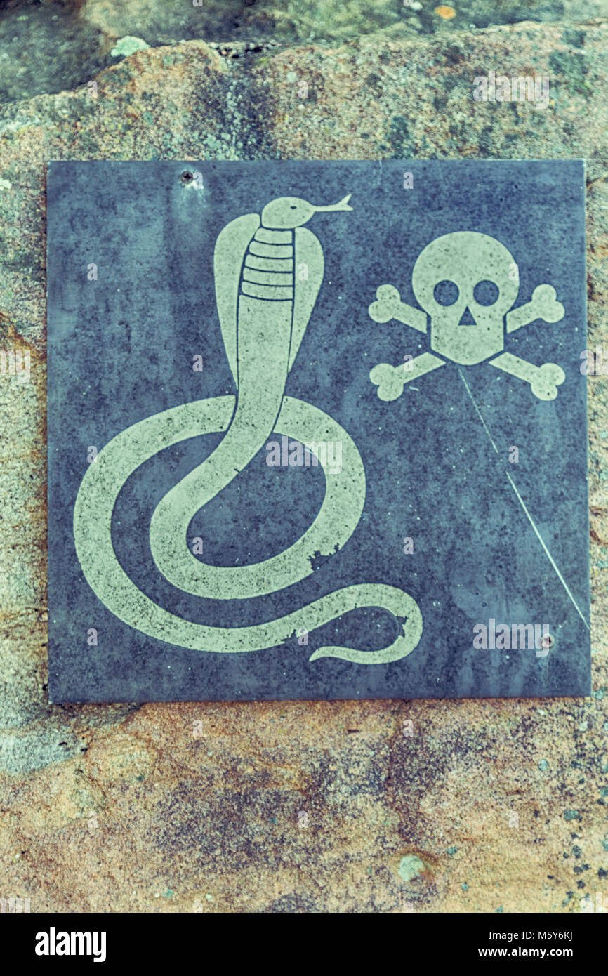 in south africa the metal signal of the danger for wild snake and the ...