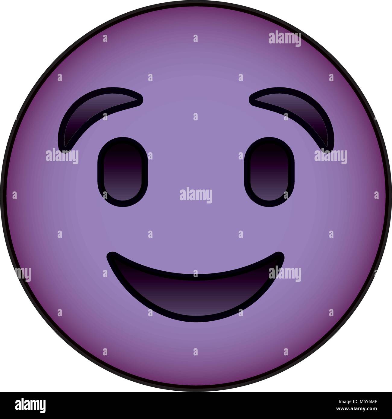 cute purple smile happy emoticon Stock Vector Image & Art - Alamy