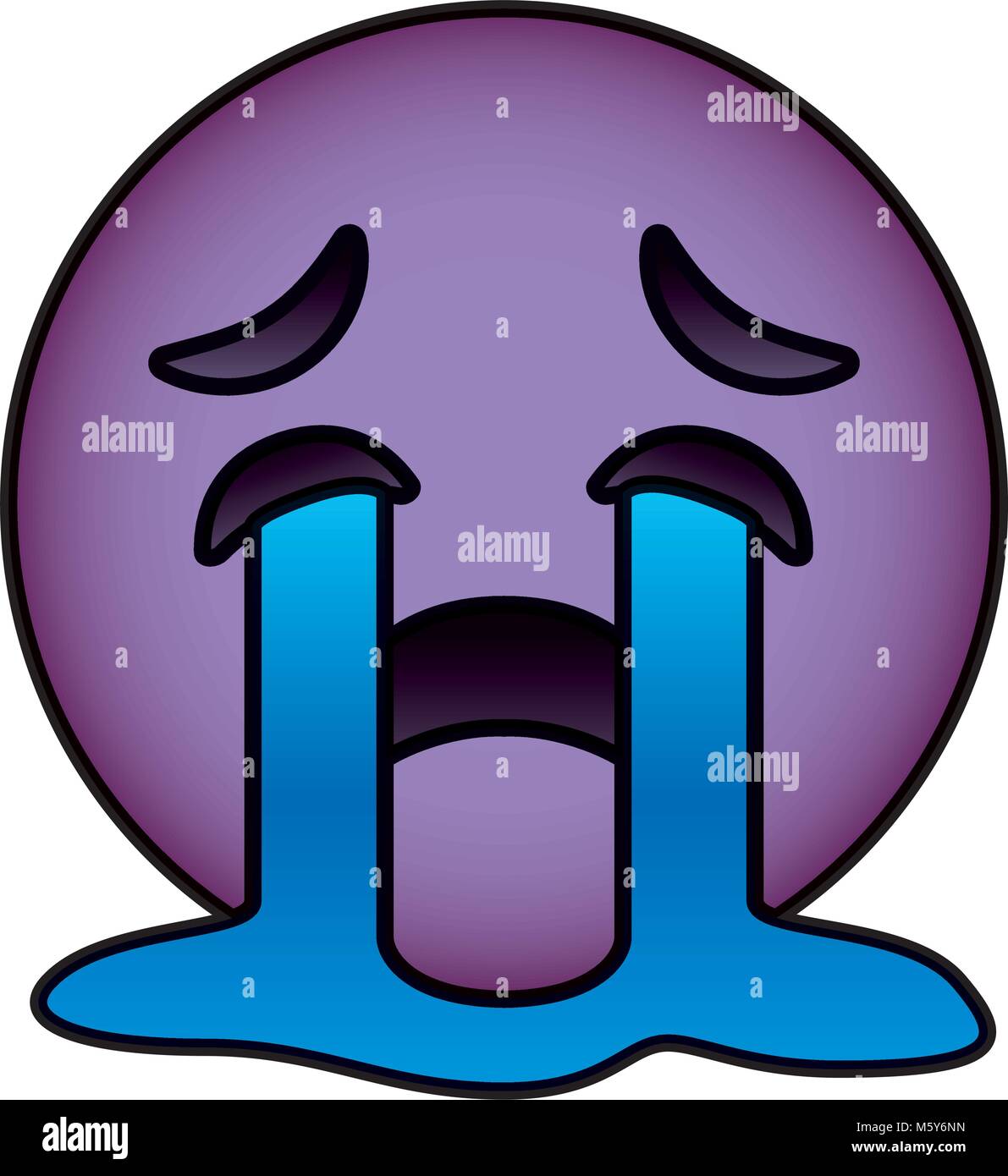 cute purple smile emoticon crying Stock Vector Image & Art - Alamy