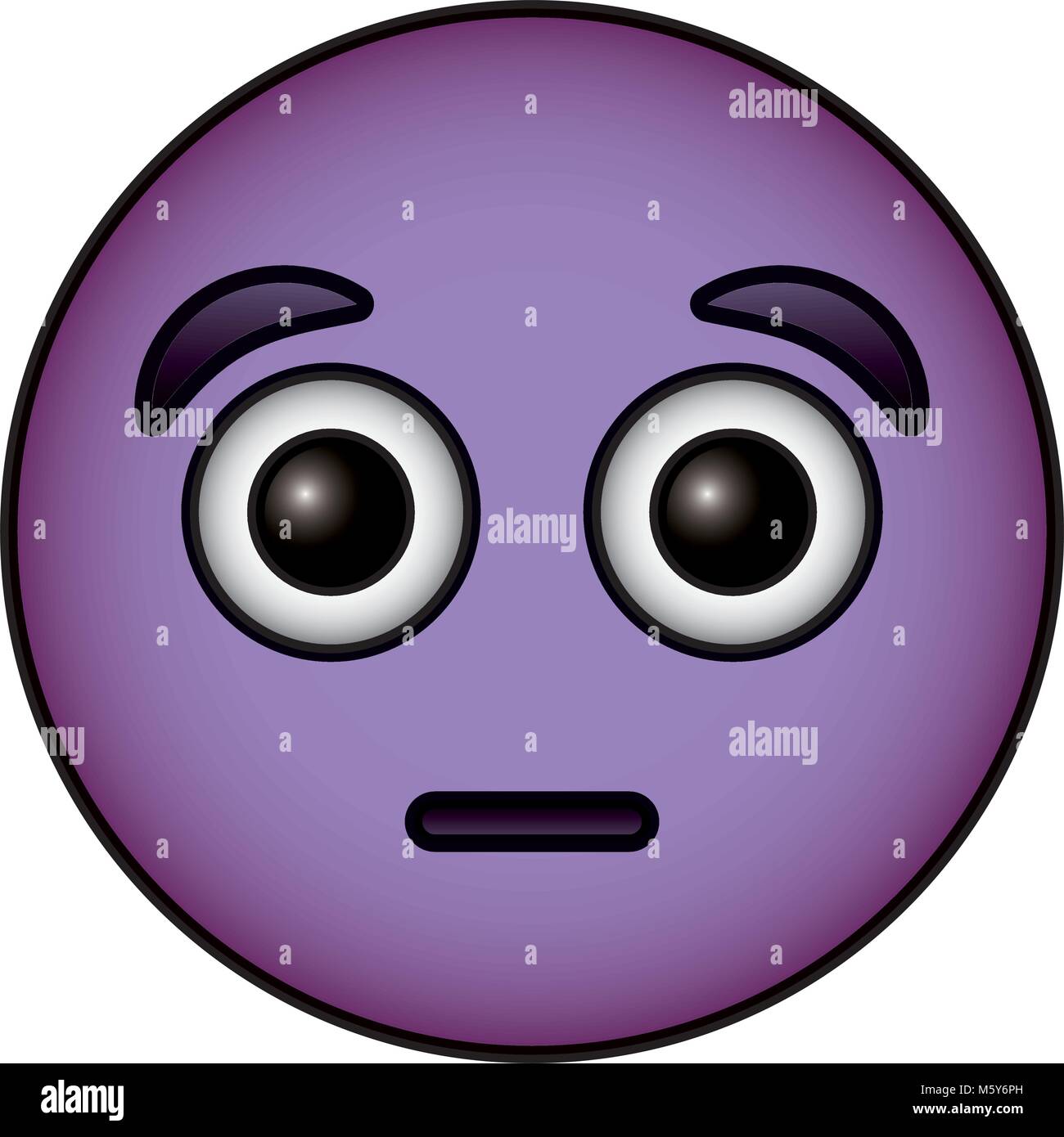purple emoticon cartoon face surprised Stock Vector Image & Art - Alamy