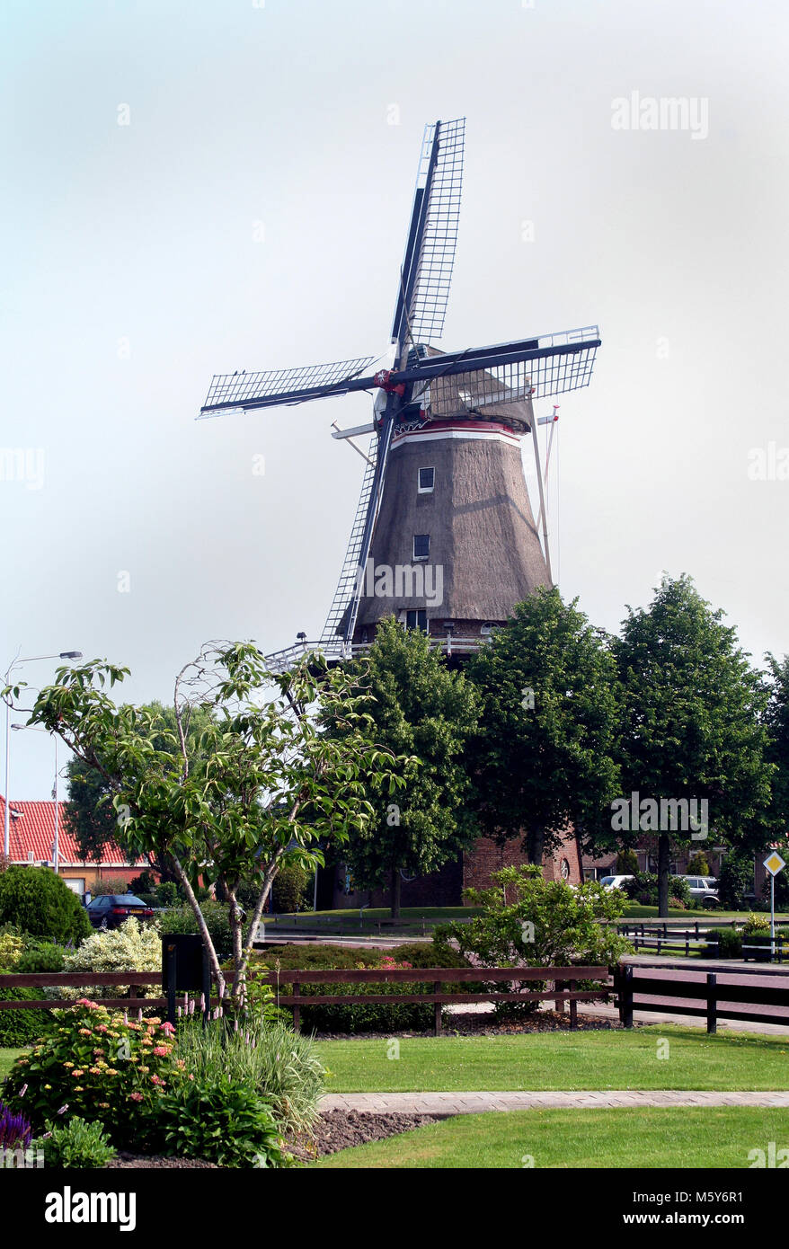An historic windmill in Anjum, Friesland Stock Photo - Alamy