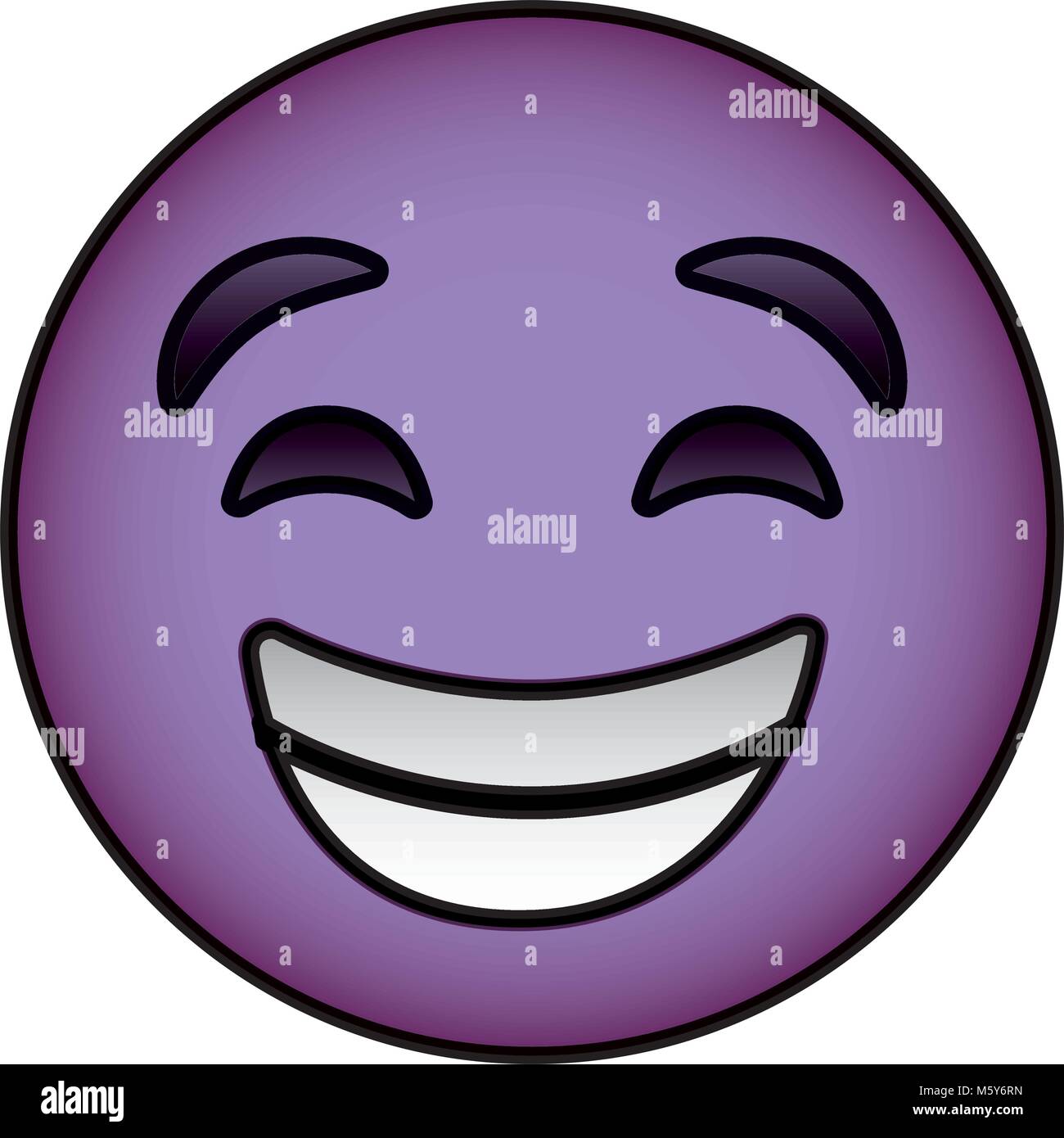 purple emoticon cartoon face smiling happy Stock Vector Image & Art - Alamy