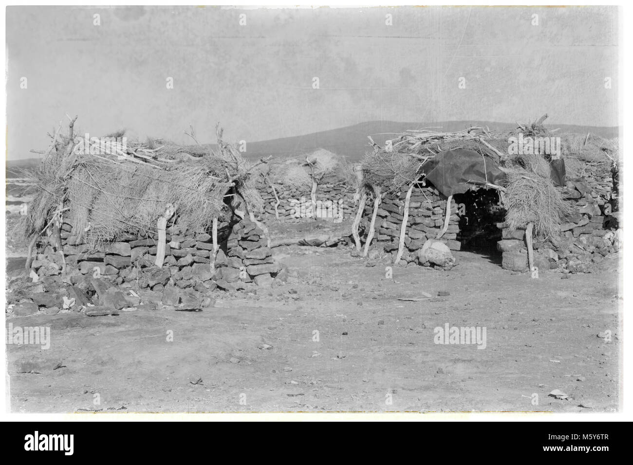 in ethiopia africa the poor house of people in the desert of stone ...