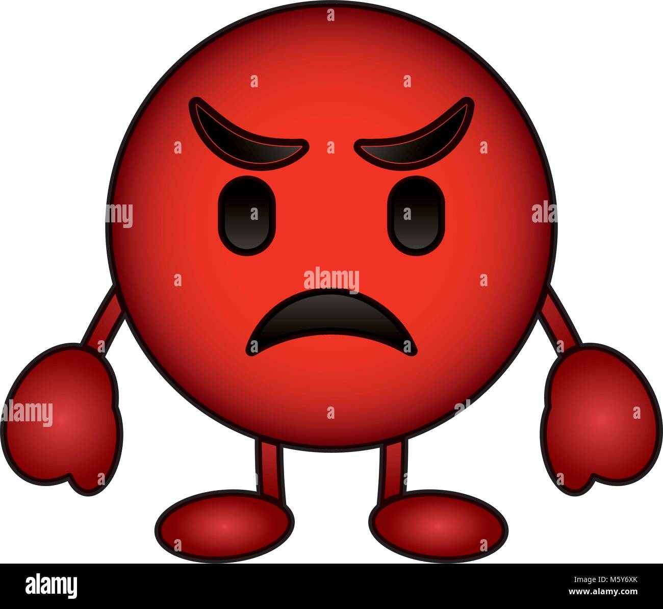 red emoticon cartoon face angry character Stock Vector Image & Art - Alamy