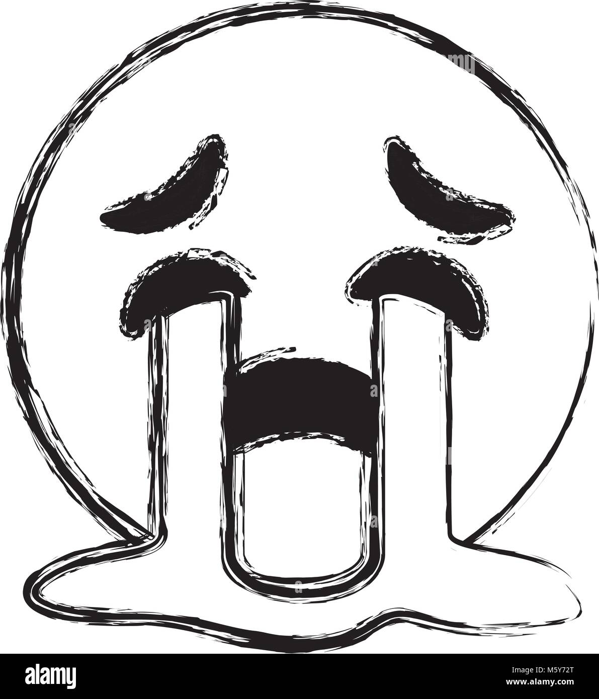 cute smile emoticon crying expression Stock Vector Image & Art - Alamy