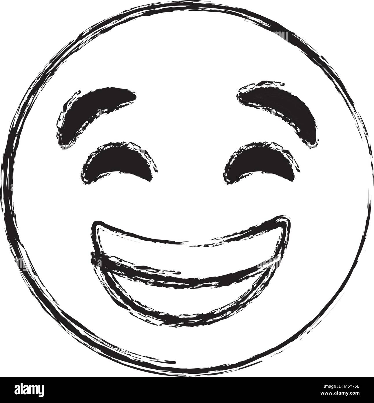 emoticon cartoon face smiling happy expression Stock Vector Image & Art ...