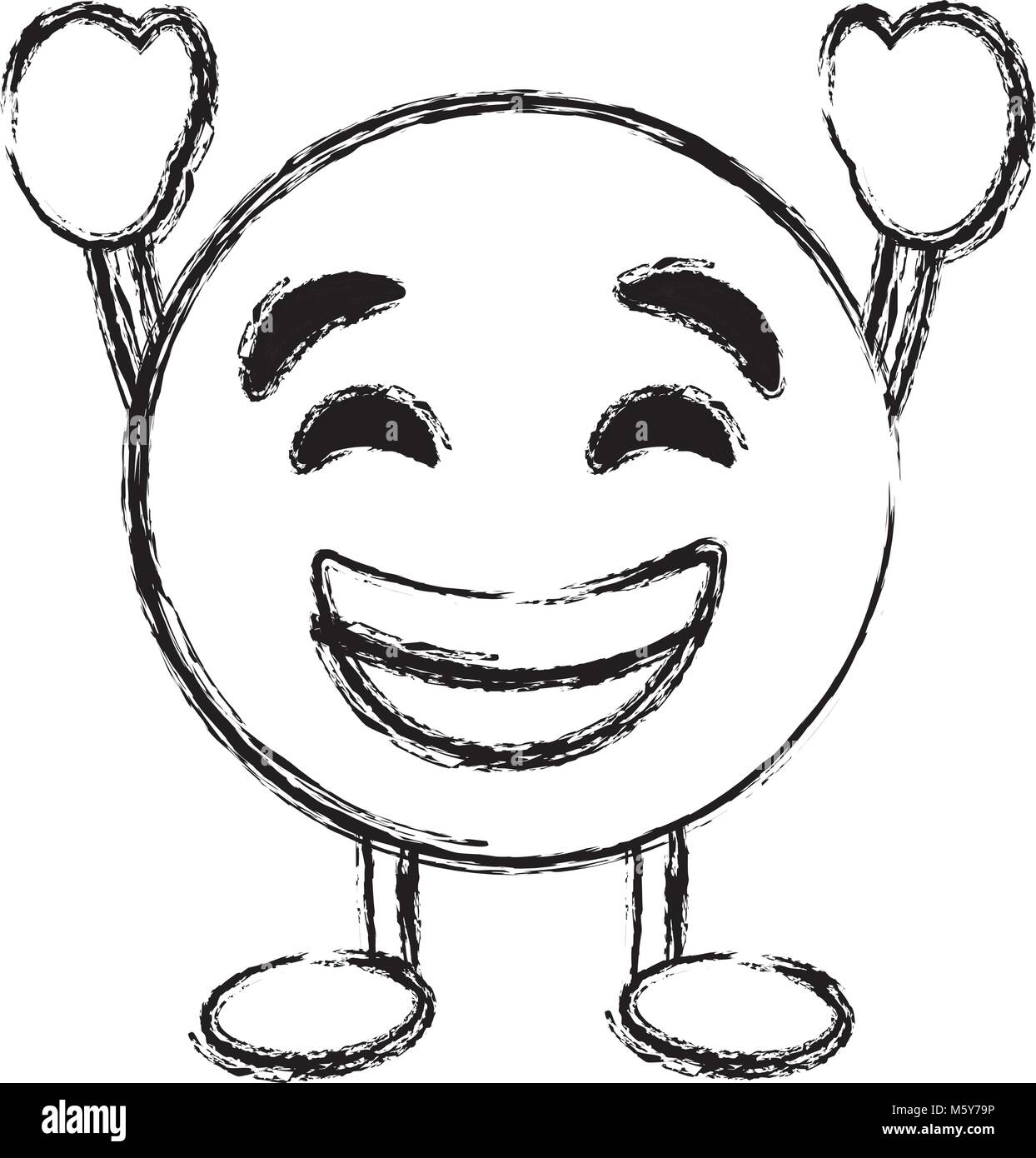 emoticon cartoon face smiling happy character Stock Vector Image & Art ...