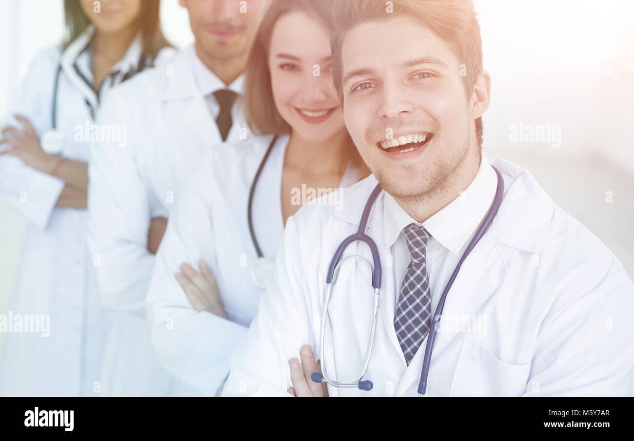 Portrait of confident happy group of doctors Stock Photo - Alamy