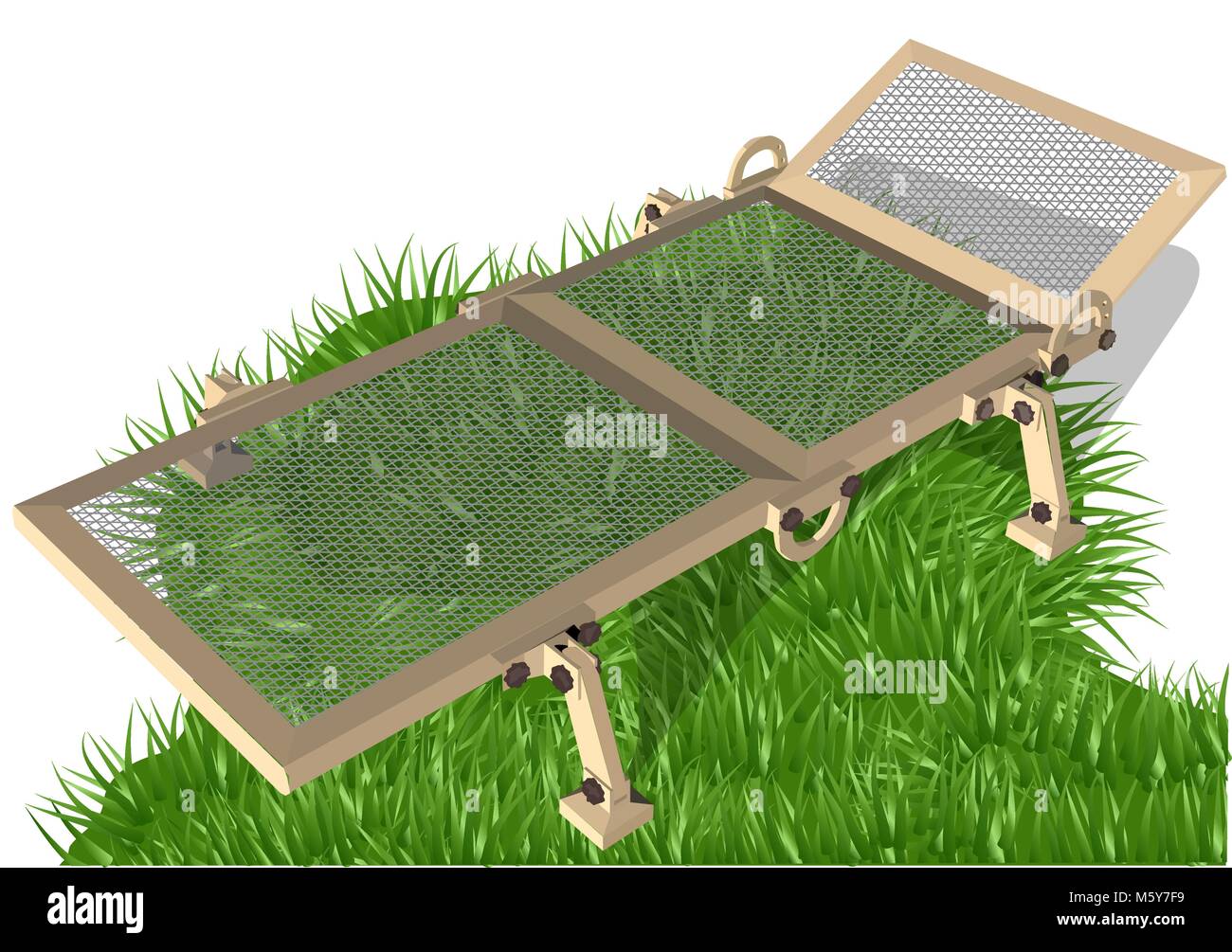 Lounge chair on green Stock Vector Images - Alamy