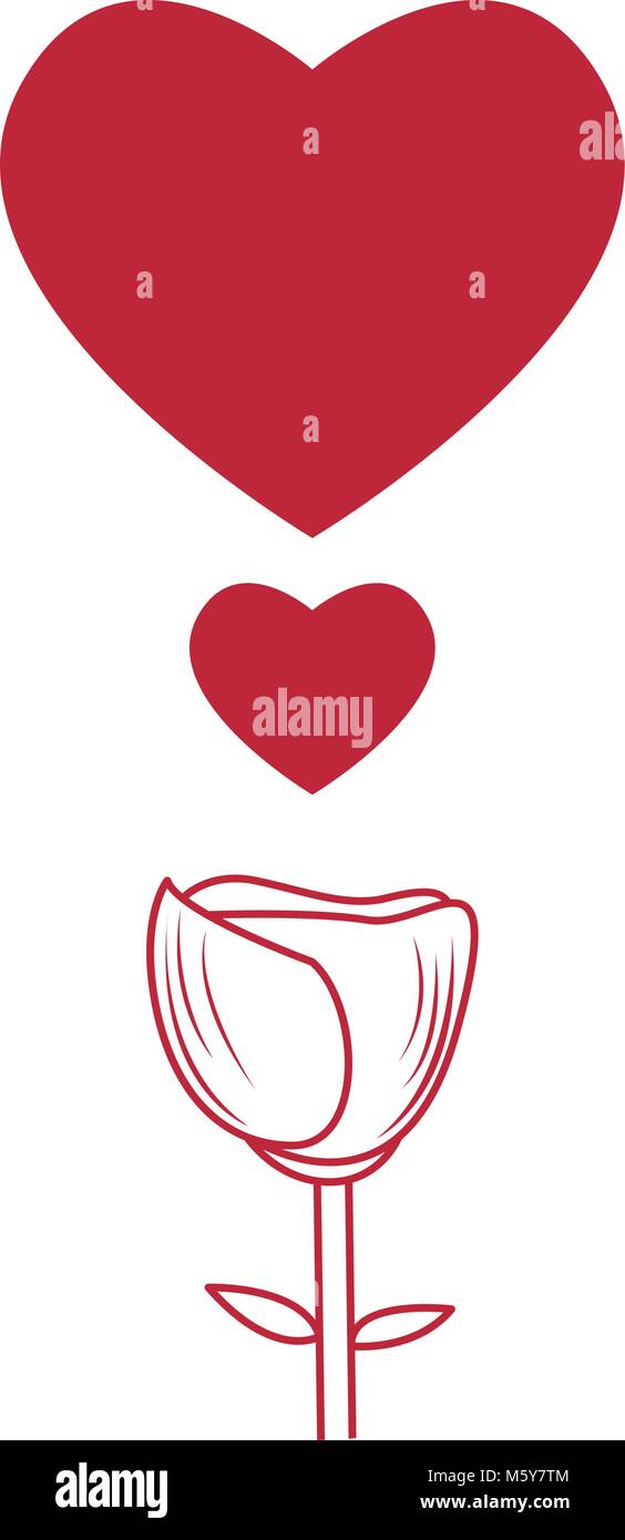 Heart shapes coming out from a flower Stock Vector Image & Art - Alamy