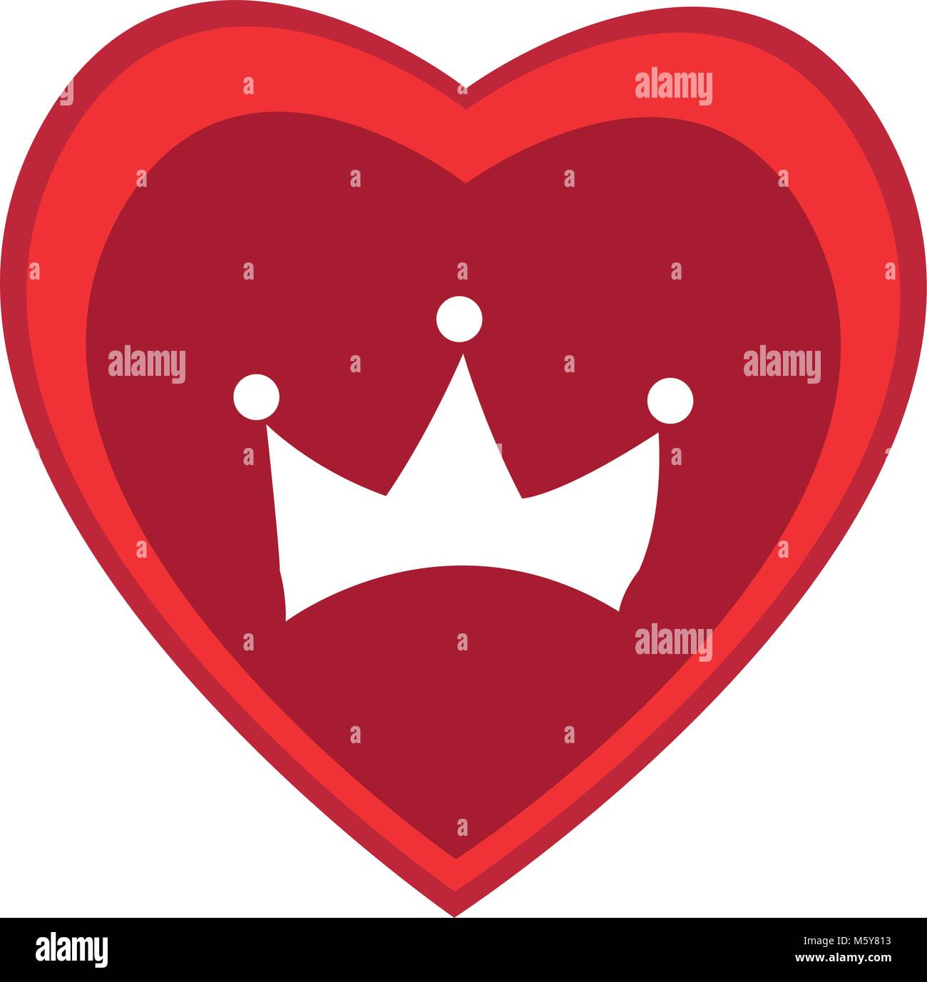 Heart king crown icon Stock Vector Images - Alamy
