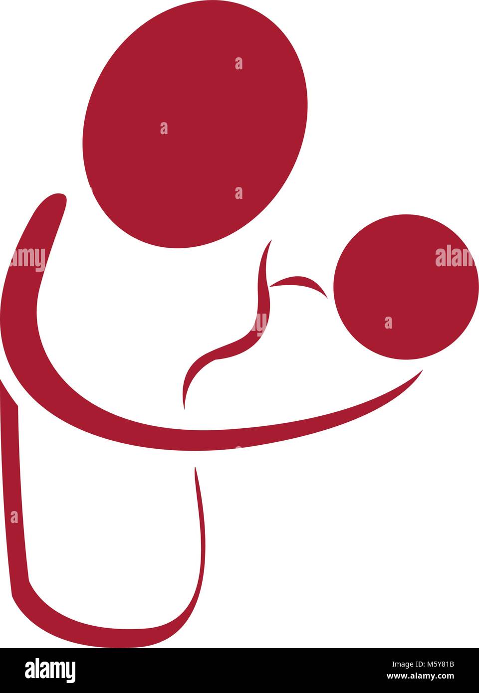 Abstract mom with her child Stock Vector Image & Art - Alamy