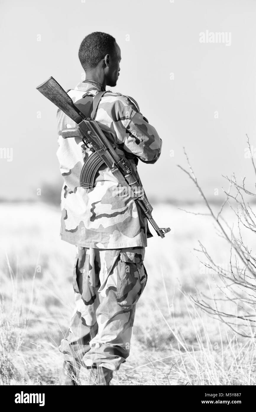africa in the land of ethiopia a black soldier and his gun looking the ...