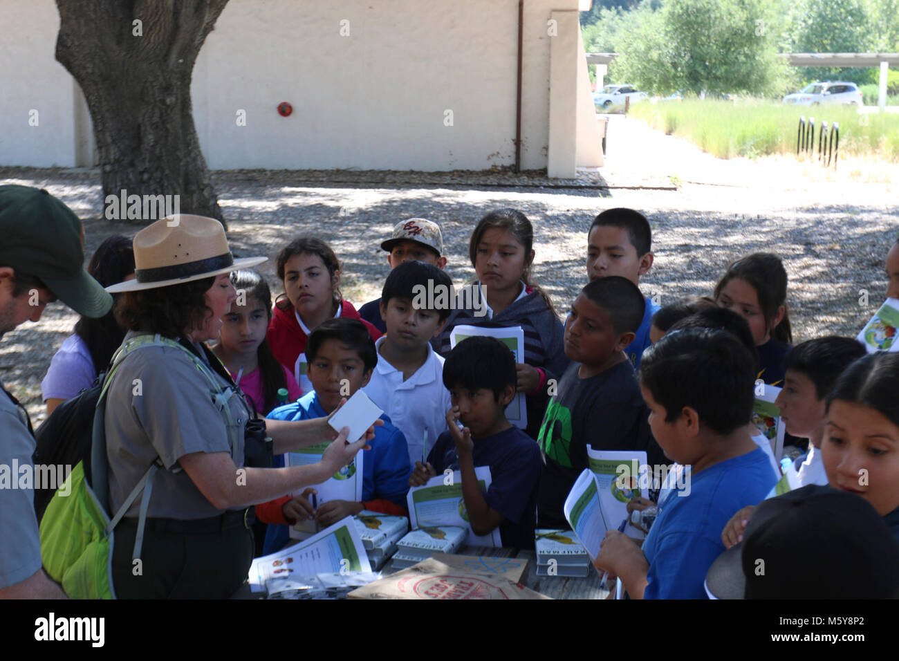 Birding Intro. Ranger Katy introduces students to a birding activity ...