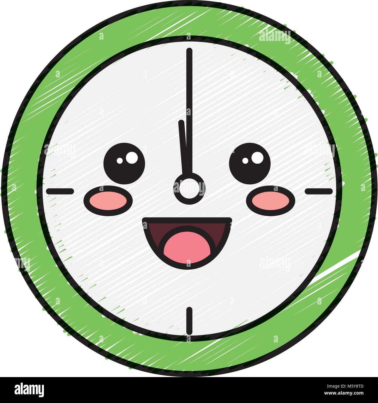 time clock kawaii character Stock Vector Image & Art - Alamy