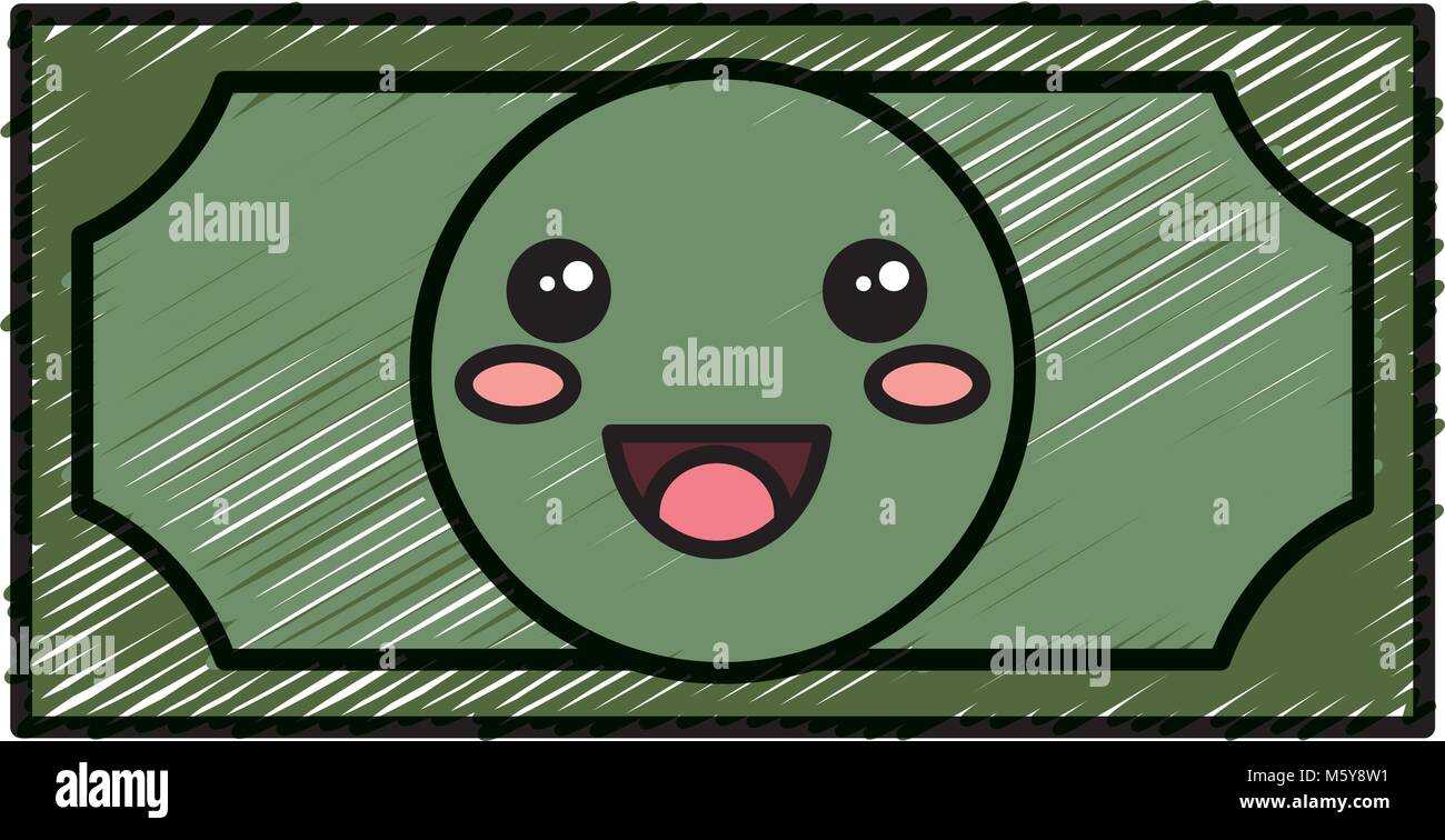 Kawaii money bill icon hi-res stock photography and images - Alamy