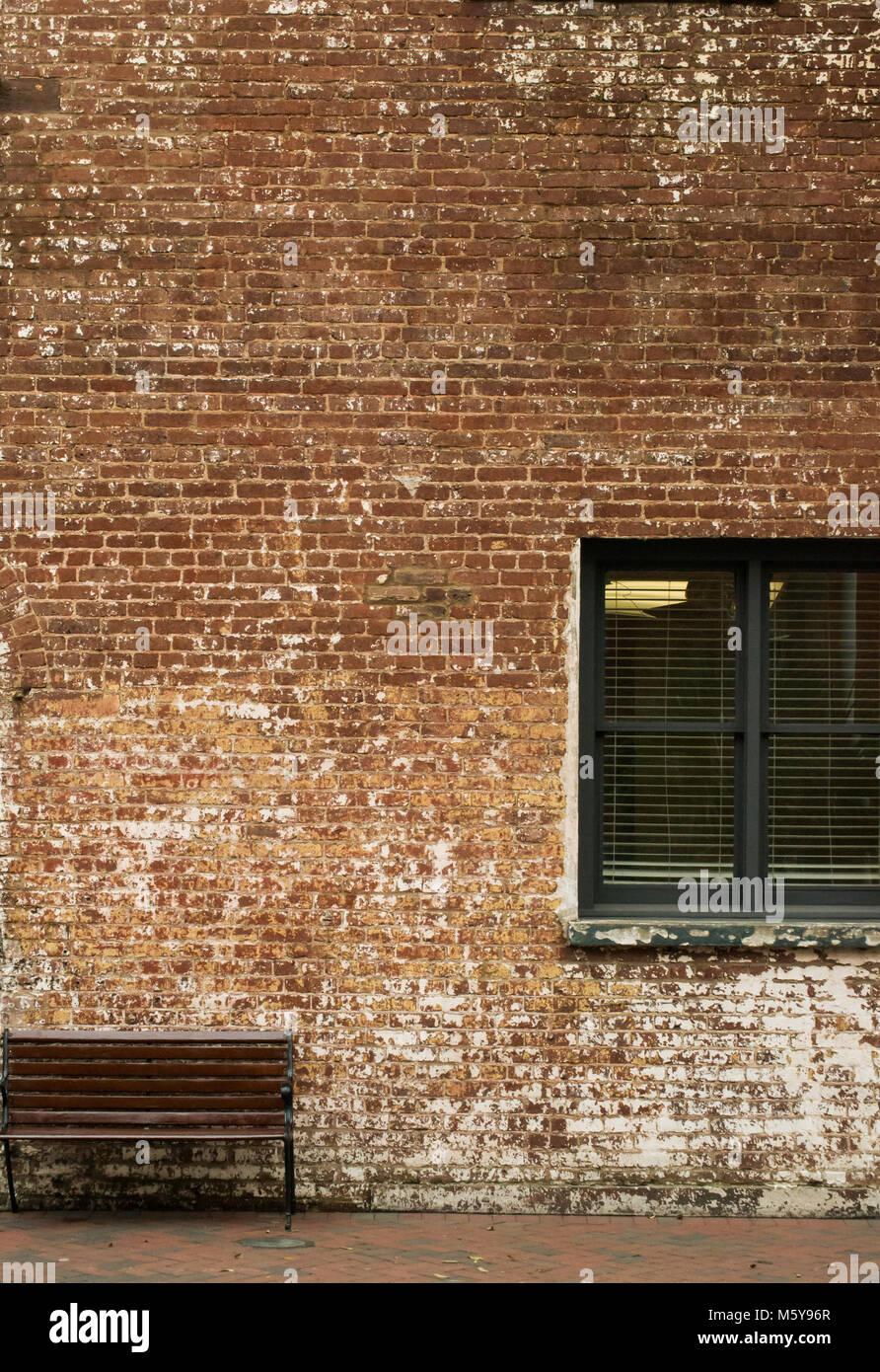 Solitude in Atlanta Georgia - brick wall in the historic city with a ...