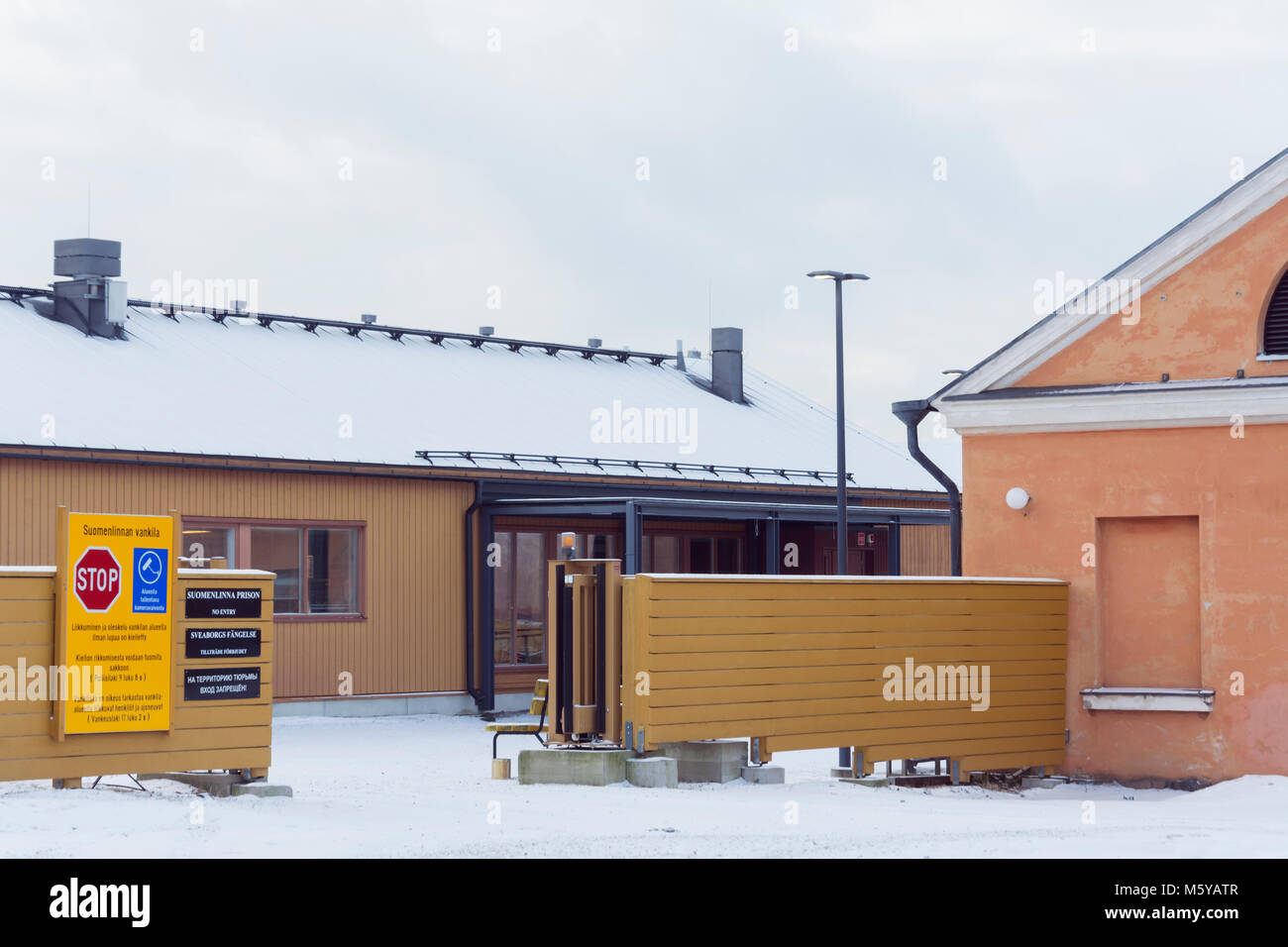 Gate to Suomenlinna open prison area in Helsinki Finland Stock Photo ...