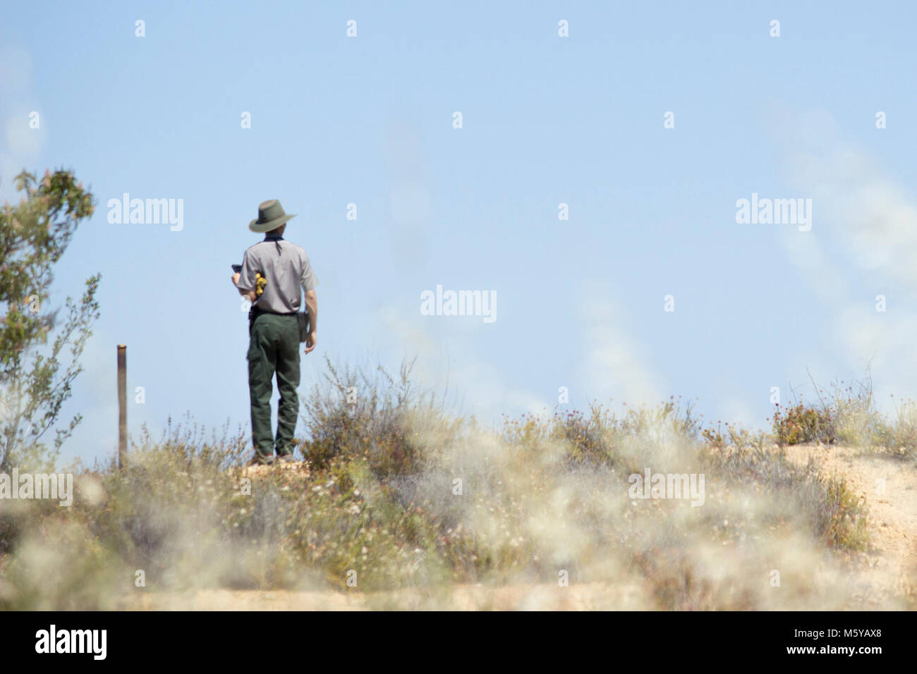 Ranger Ken. Ranger Ken overlooks one of the many sites in Santa Monica ...
