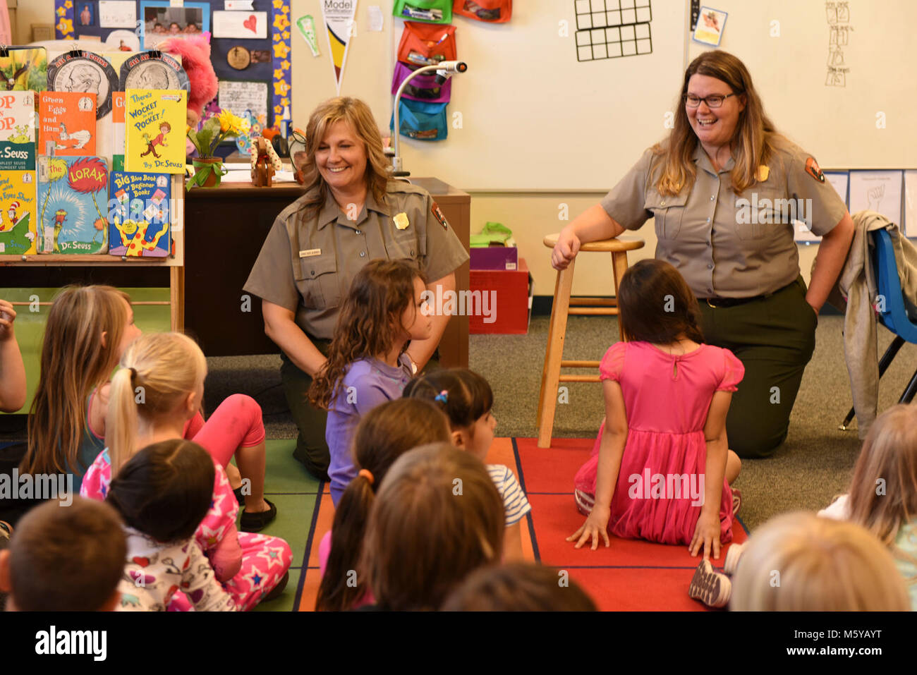 Rangers at Elementary School Stock Photo - Alamy