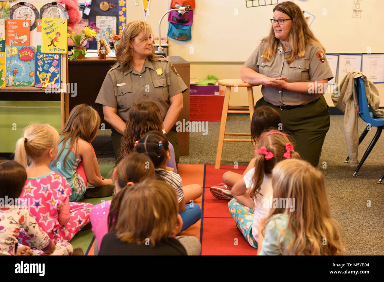 Rangers at Elementary School Stock Photo - Alamy