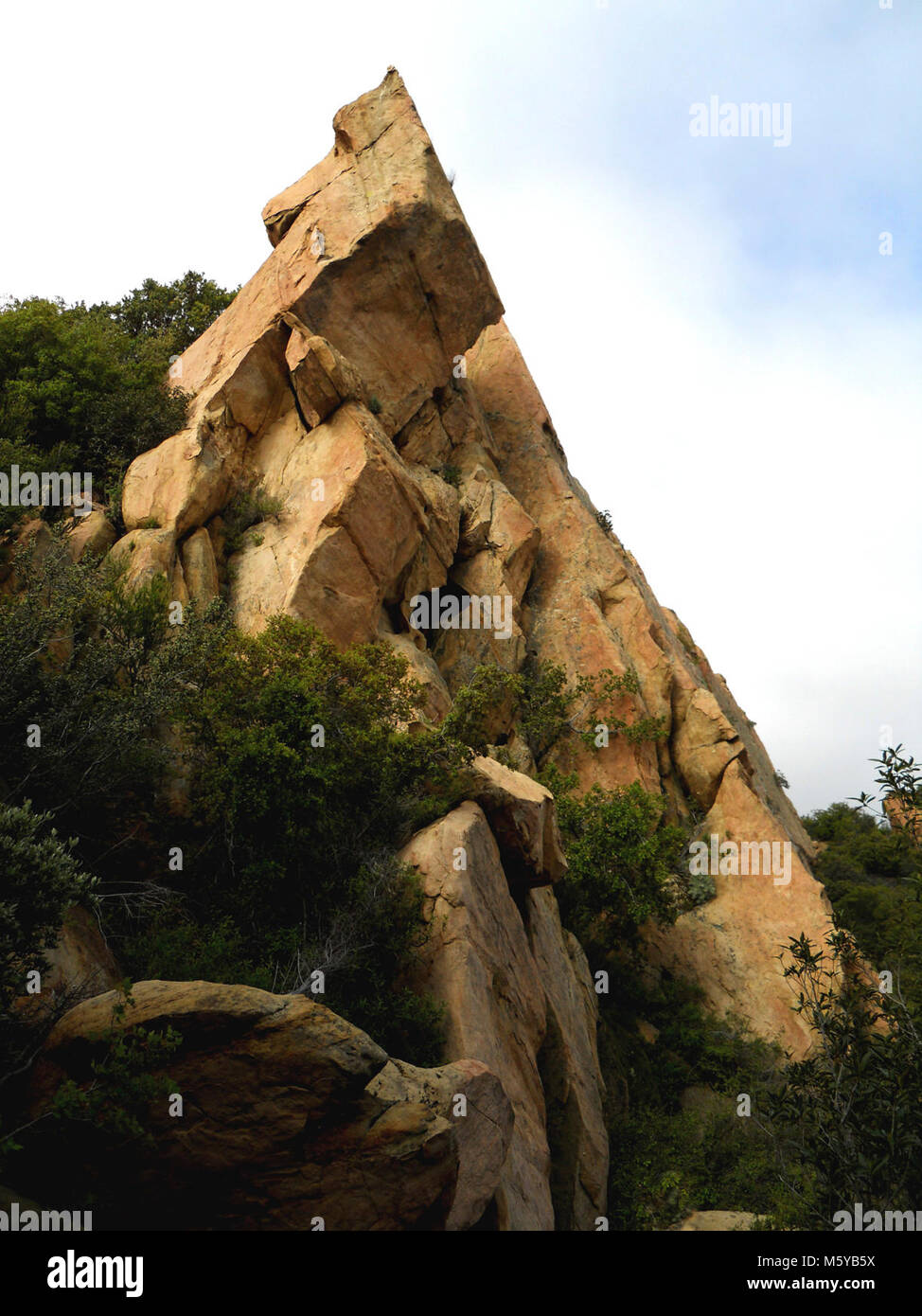 Rock formation near Saddle Peak. The Backbone Trail takes hikers ...