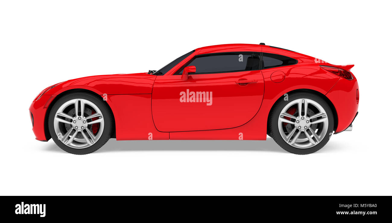 Red Sport Car Isolated Stock Photo - Alamy