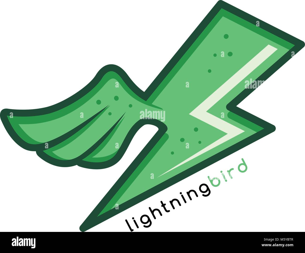Lightning bolt bird logo hi-res stock photography and images - Alamy