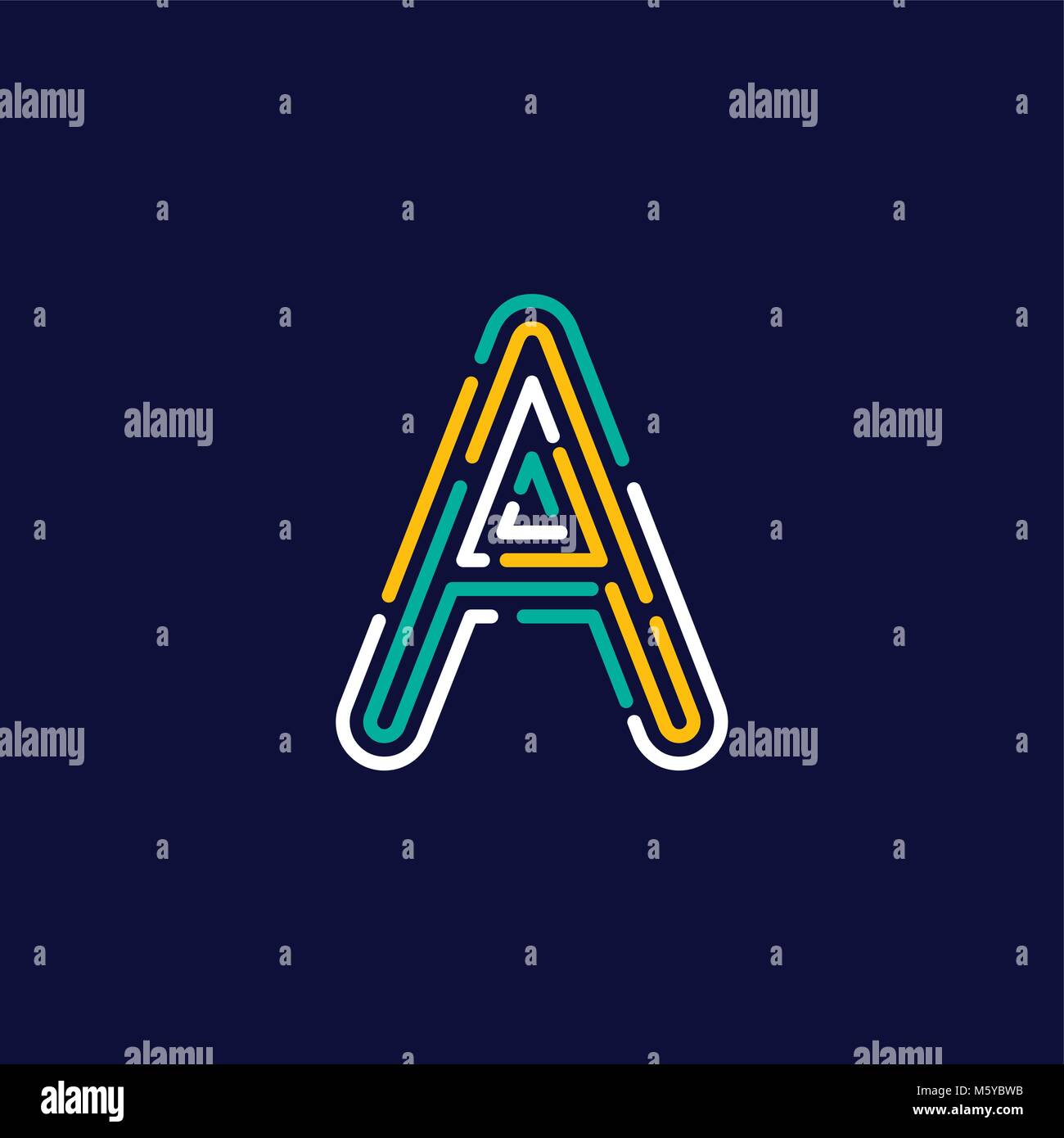 color alphabet letter logo identity template vector Stock Vector Image ...