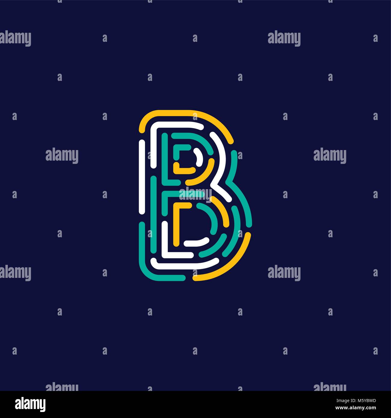 color alphabet letter logo identity template vector Stock Vector Image ...