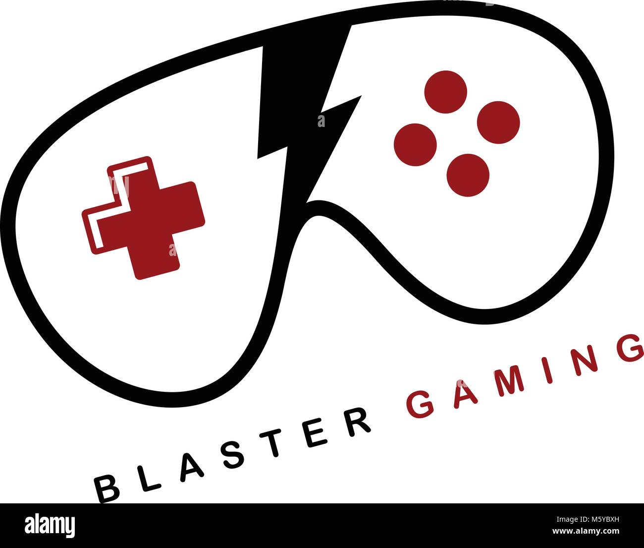 video game joystick console theme logo template vector Stock Vector ...
