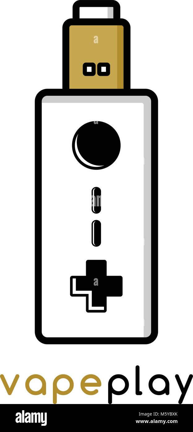 video game joystick console theme vaporizer vape vector Stock Vector ...
