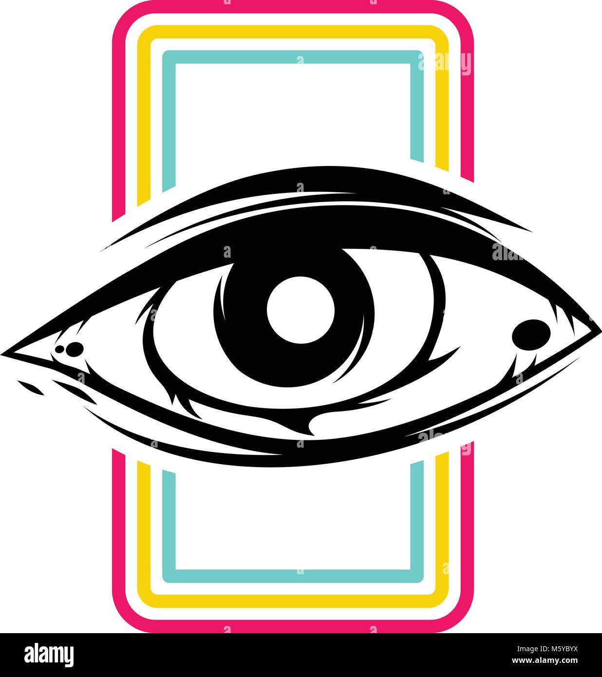 one eye theme sign template vector art Stock Vector Image & Art - Alamy