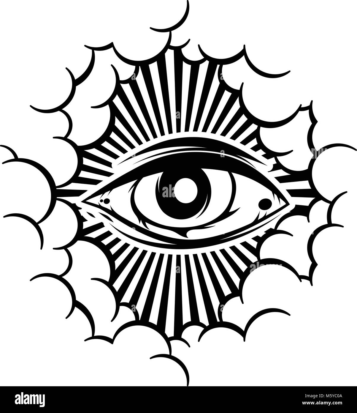 one eye theme sign template vector art Stock Vector Image & Art - Alamy