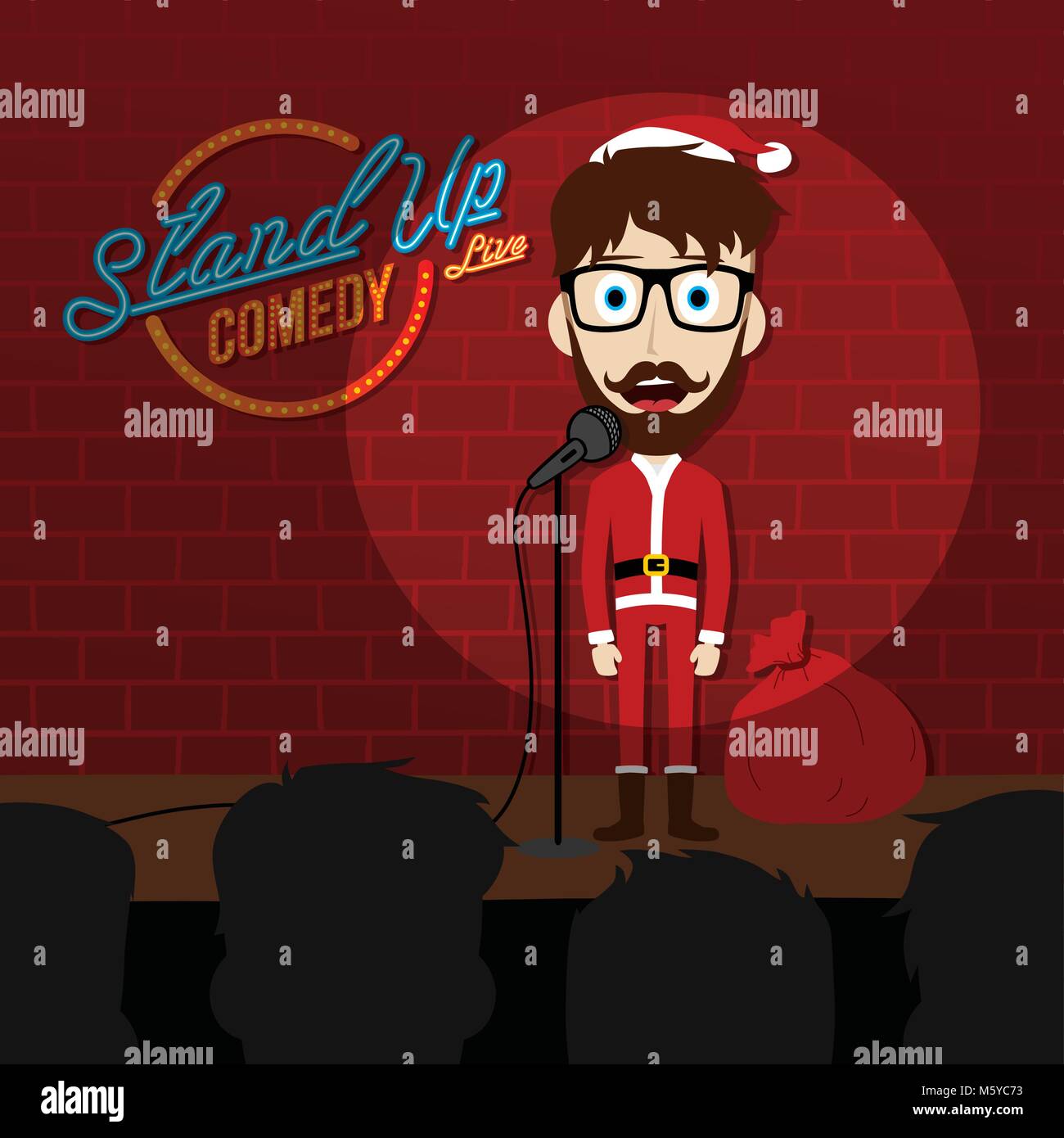 Live concert stage christmas Stock Vector Images - Alamy